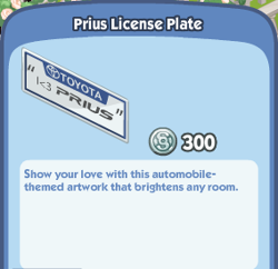 Prius License Plate | The Sims Social Wiki | Fandom