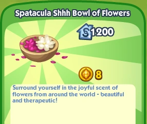 Spatacula Shhh Bowl of Flowers | The Sims Social Wiki | Fandom