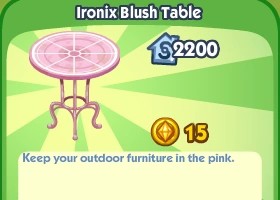 Ironix Blush Table | The Sims Social Wiki | Fandom