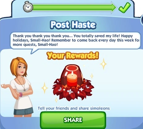 Post Haste | The Sims Social Wiki | Fandom
