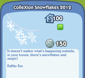 ColleXion Snowflakes 2012 | The Sims Social Wiki | Fandom