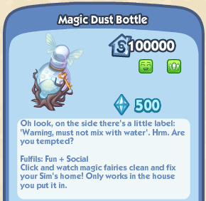 Magic Dust Bottle | The Sims Social Wiki | Fandom