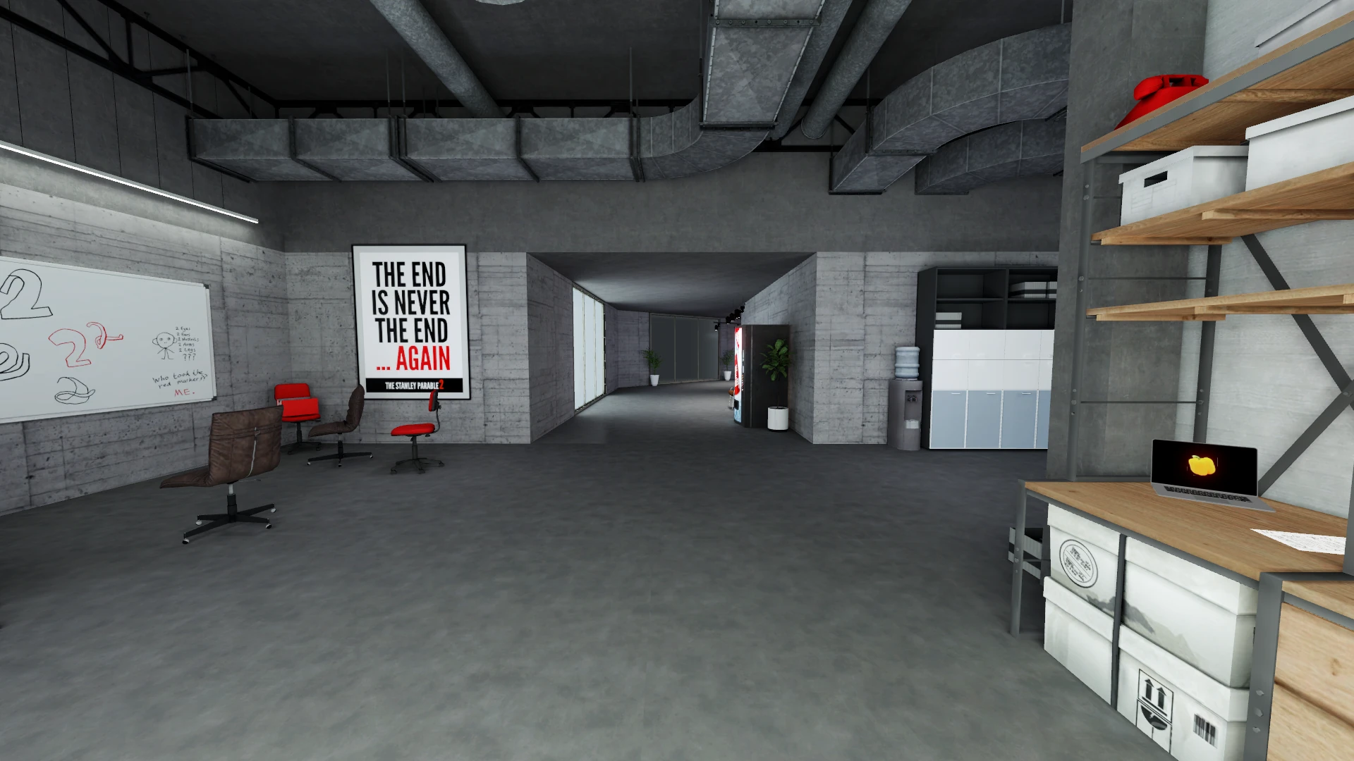 Stanley Parable Office Building Hallways