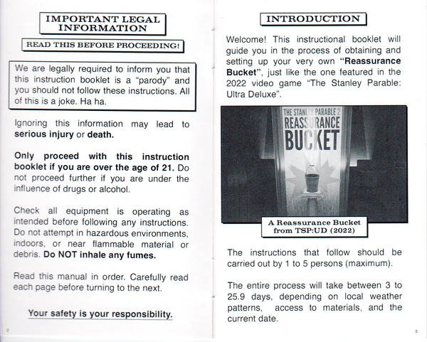 Merchandise/Bucket Manual | The Stanley Parable Wiki | Fandom