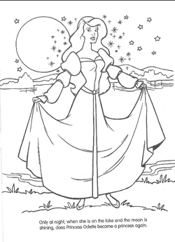 odette and derek coloring pages