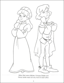 odette and derek coloring pages