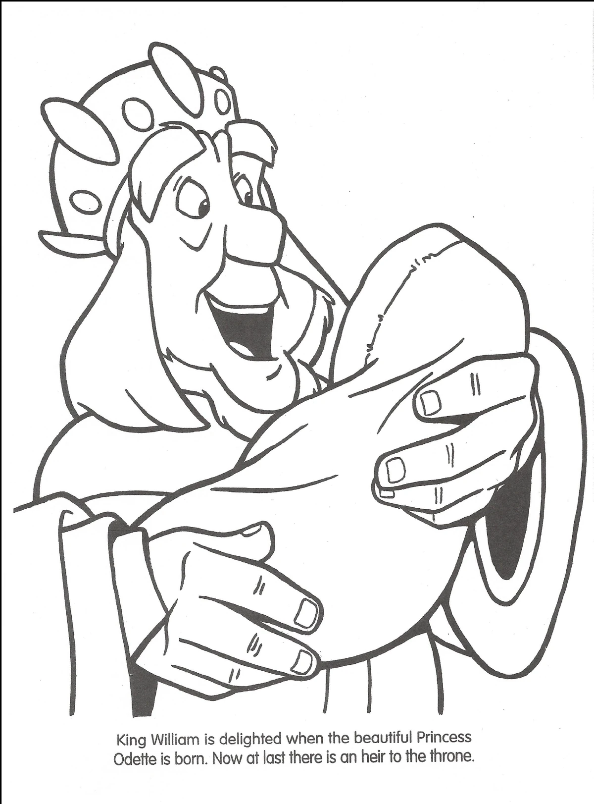odette swan.princess coloring page