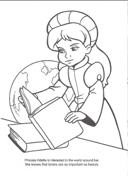 odette swan.princess coloring page