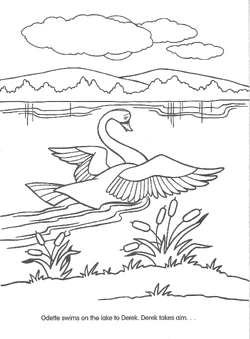odette and derek coloring pages