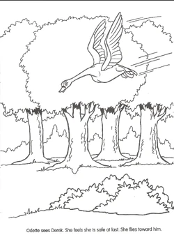 odette and derek coloring pages