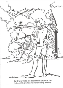 odette and derek coloring pages