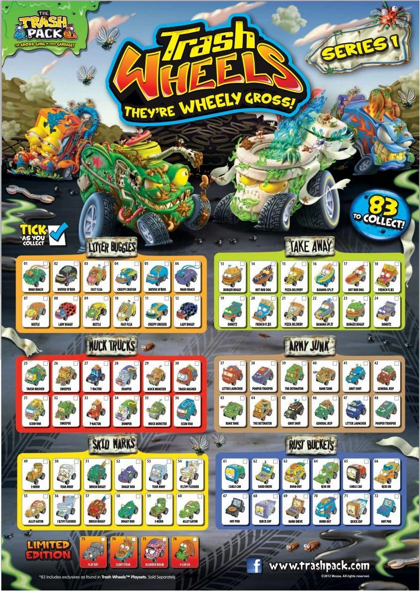 Trash Wheels Series 1 | The Trash Pack Wiki | Fandom
