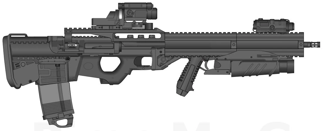 Auxillian Weapon Systems Assault Rifle 13 ...