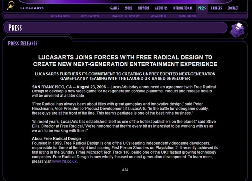 FRD Website Archive/Press Releases | Free Radical Archive | Fandom