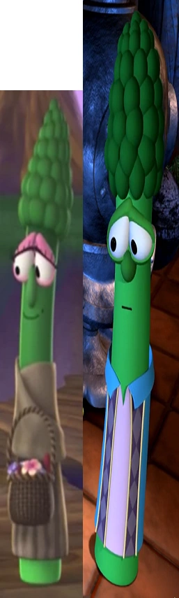 Mabel Asparagus and Dad Asparagus As Himself | The VeggieTales ...
