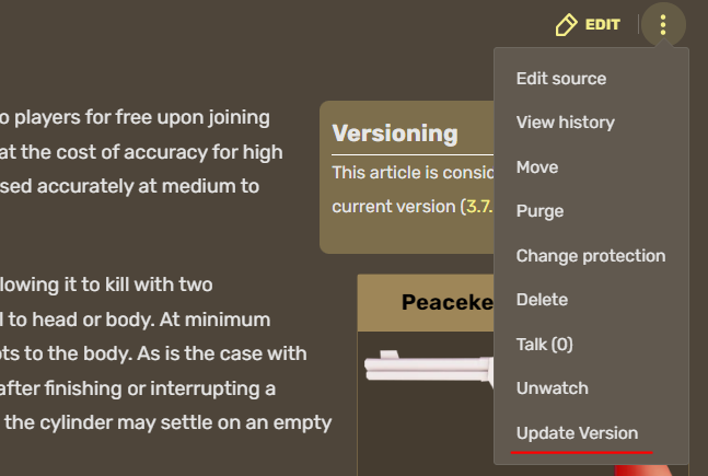 The Wild West Wiki:JavaScript Enhancements/UpdateVersionButton | The ...