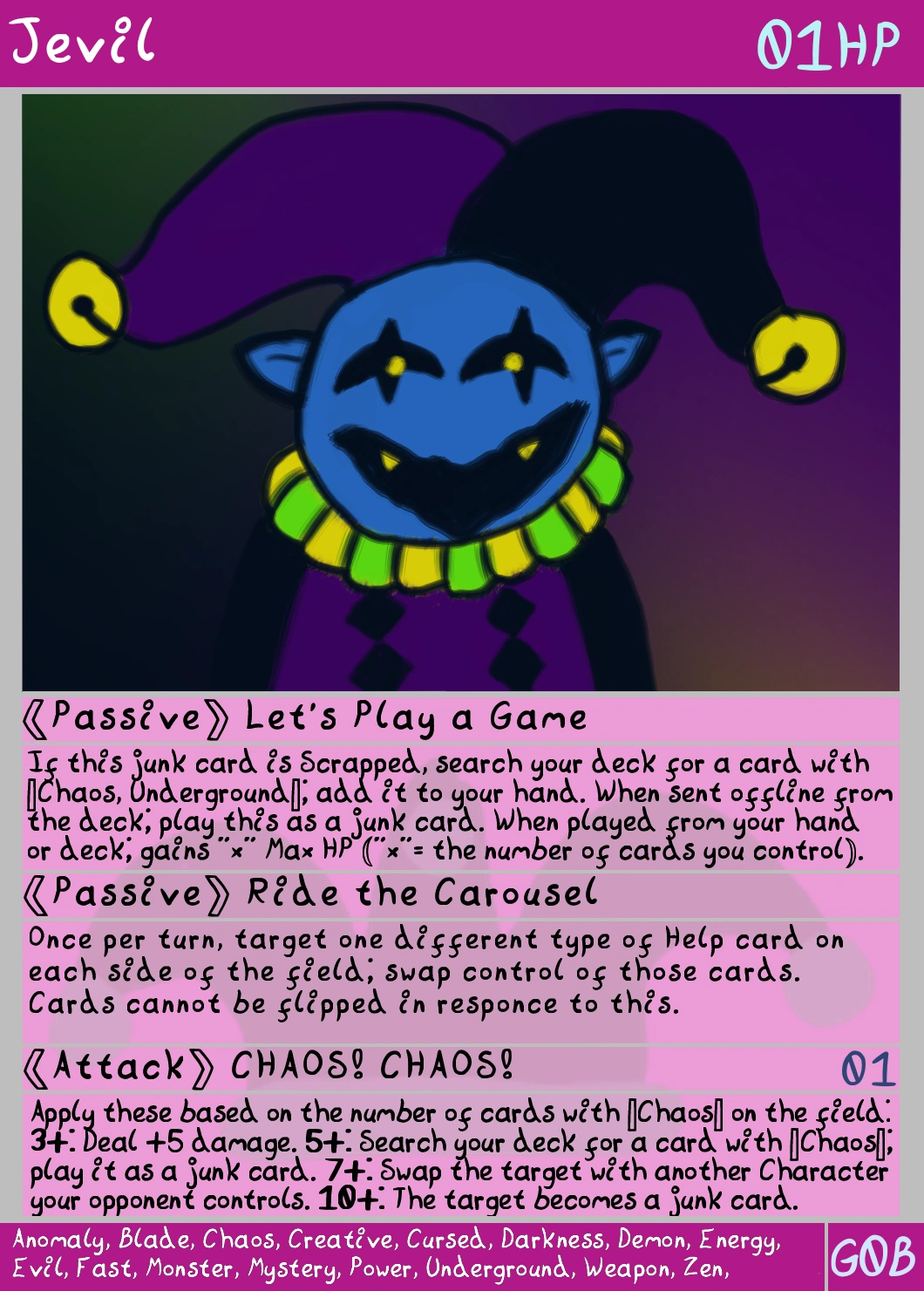 G0B Jevil | TheYukiverse Wiki | Fandom