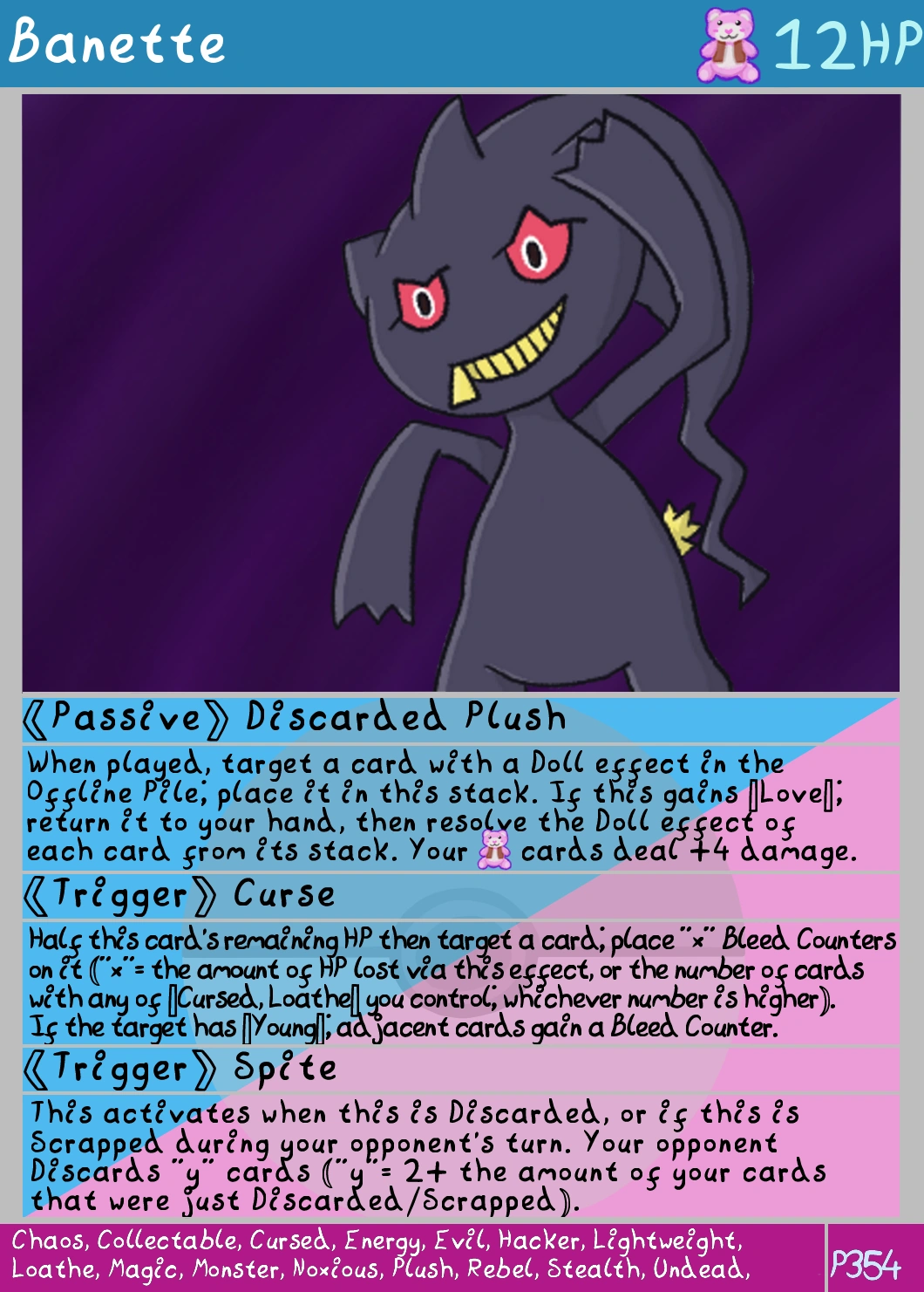P354 Banette | TheYukiverse Wiki | Fandom