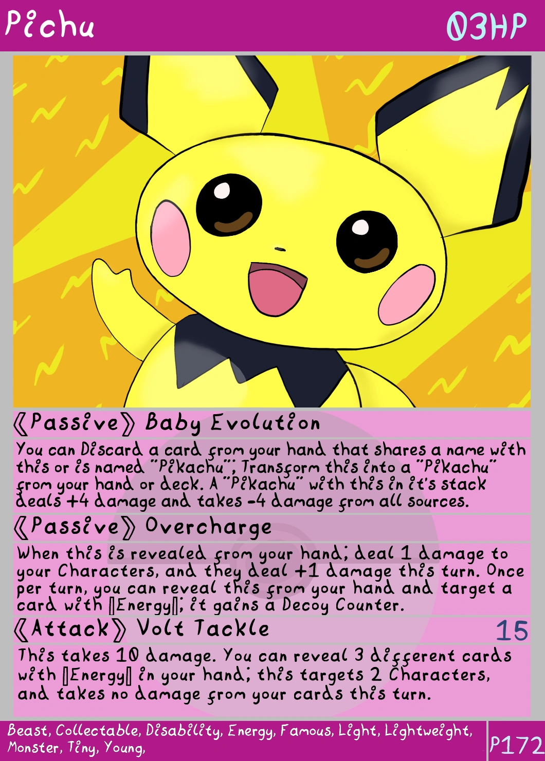 P172 Pichu | TheYukiverse Wiki | Fandom