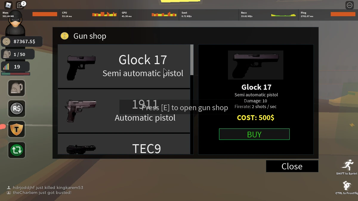 Glock 17 | Thief life simulator roblox Wiki | Fandom