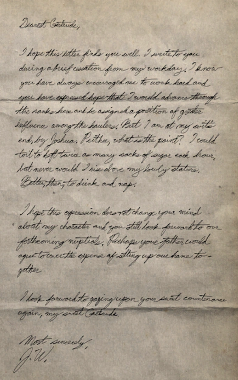 J. W. Letter | Thief Wiki | Fandom