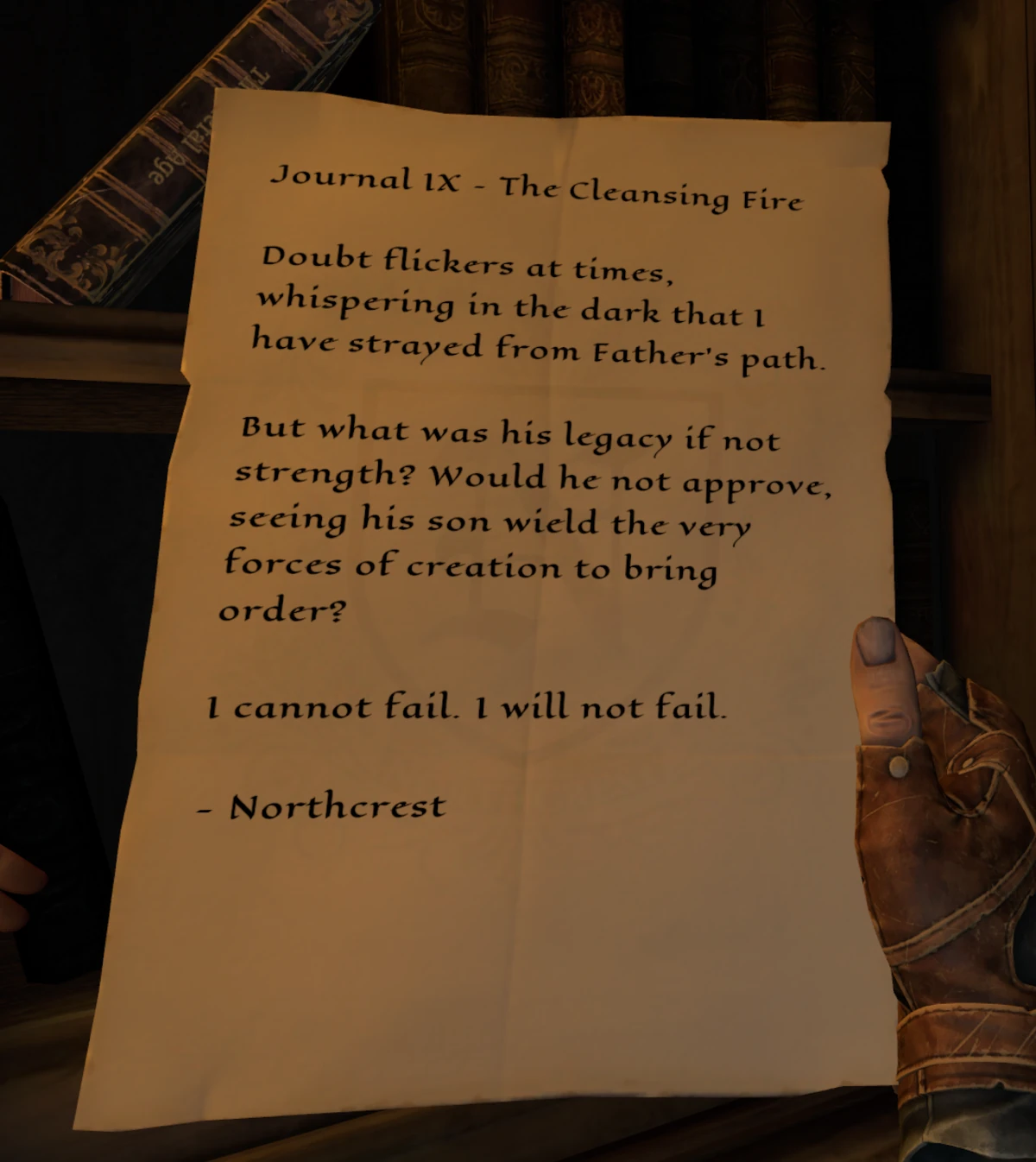 Document: Journal IX - The Cleansing Fire | Thief: The Complete Project ...