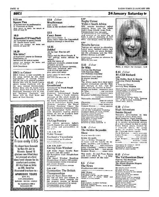 24 January 1970 | A Pop Culture Scrapbook | Fandom