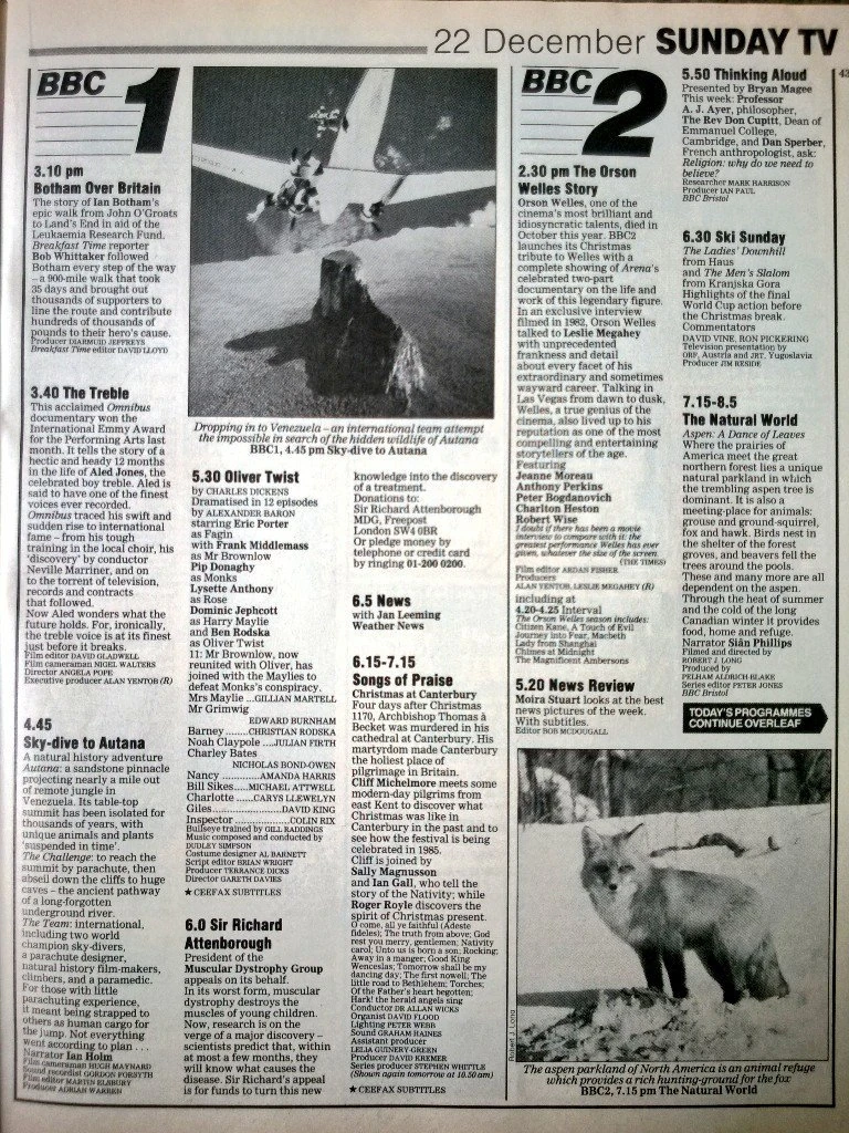 22 December 1985 | A Pop Culture Scrapbook | Fandom