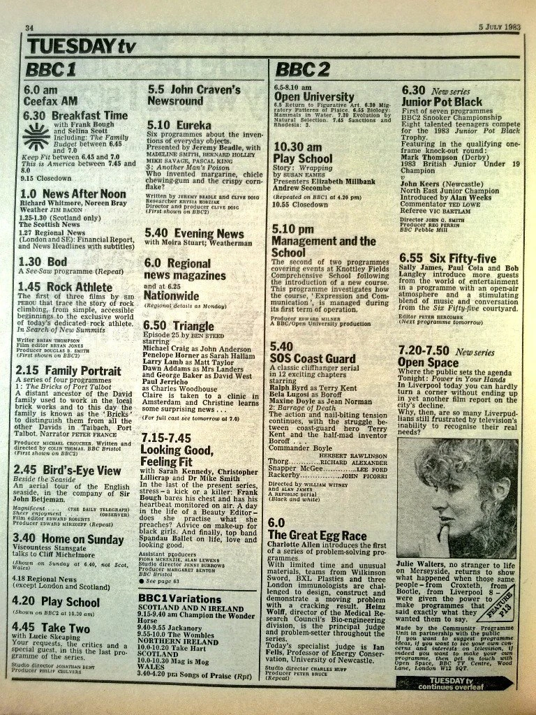 05 July 1983 | A Pop Culture Scrapbook | Fandom