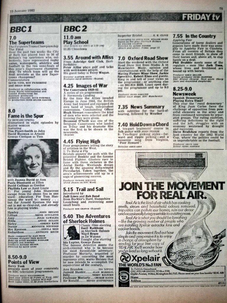 15 January 1982 | A Pop Culture Scrapbook | Fandom