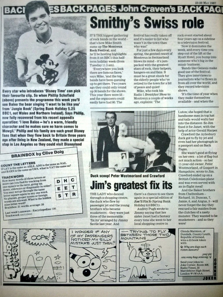 26 May 1987 | A Pop Culture Scrapbook | Fandom