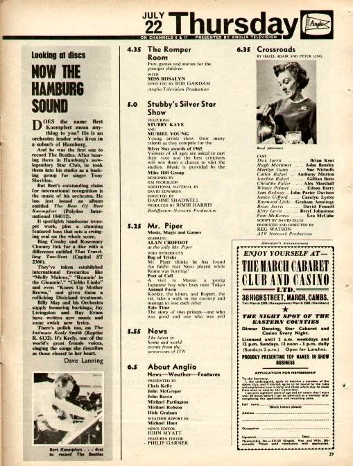 22 July 1965 | A Pop Culture Scrapbook | Fandom