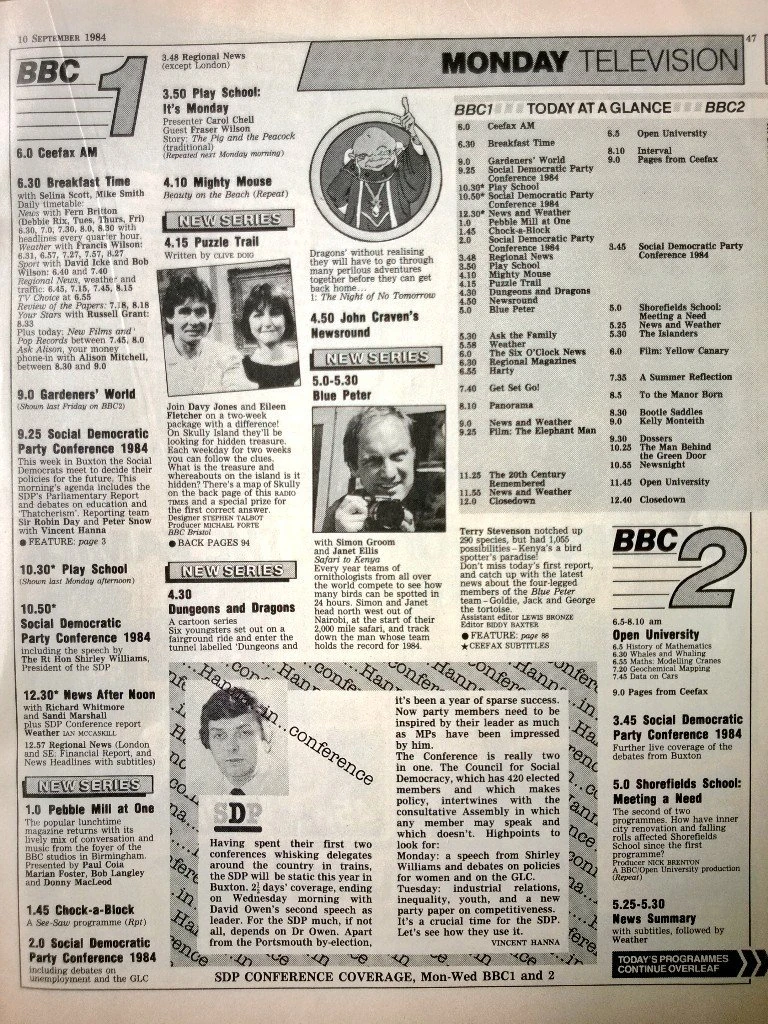 10 September 1984 | A Pop Culture Scrapbook | Fandom