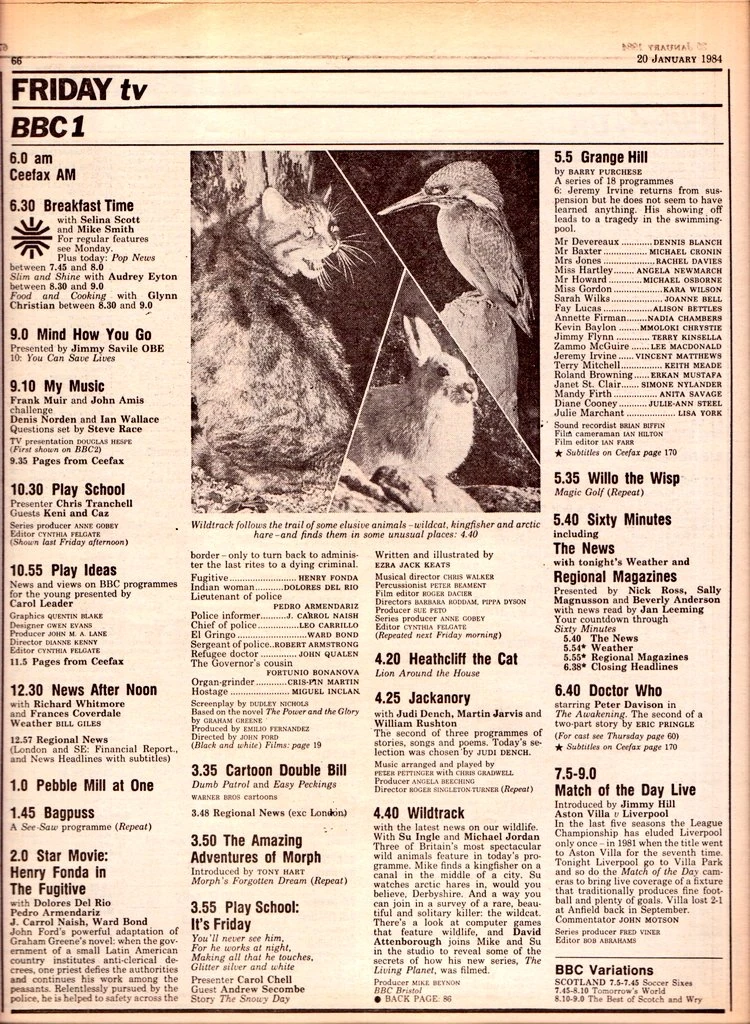 20 January 1984 | A Pop Culture Scrapbook | Fandom