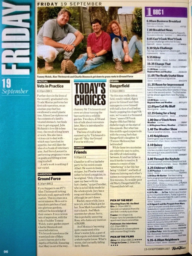 19 September 1997 | A Pop Culture Scrapbook | Fandom