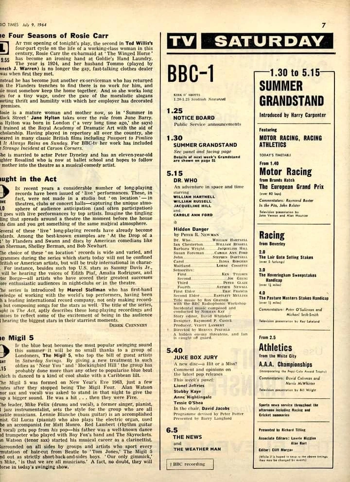 11 July 1964 | A Pop Culture Scrapbook | Fandom
