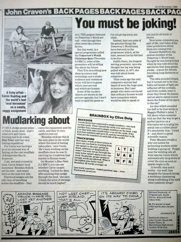 18 December 1986 | A Pop Culture Scrapbook | Fandom