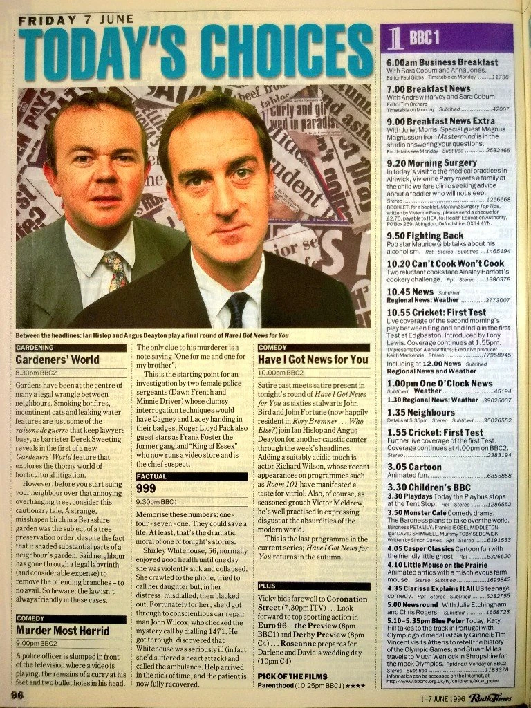 07 June 1996 | A Pop Culture Scrapbook | Fandom