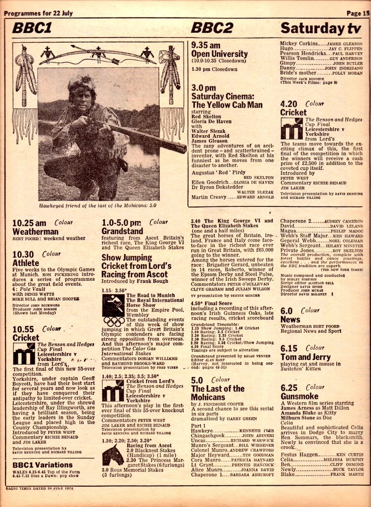 22 July 1972 | A Pop Culture Scrapbook | Fandom