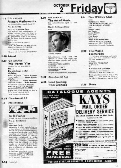 02 October 1964 | A Pop Culture Scrapbook | Fandom