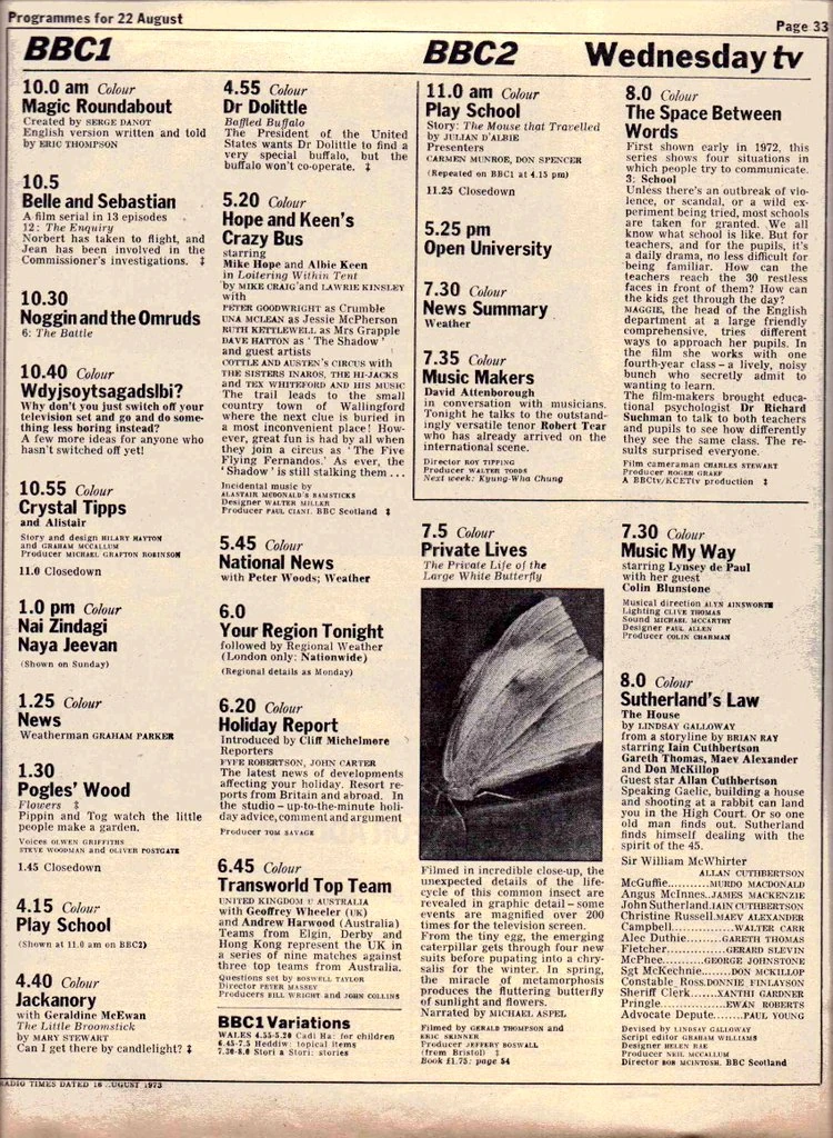 22 August 1973 | A Pop Culture Scrapbook | Fandom