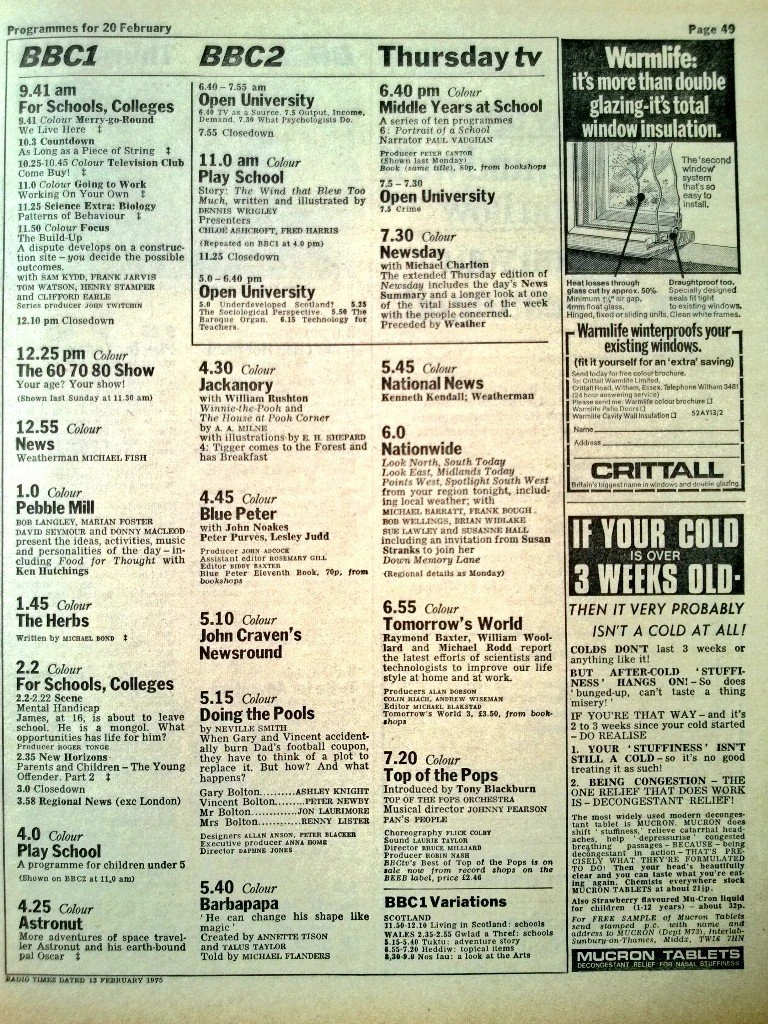 20 February 1975 | A Pop Culture Scrapbook | Fandom