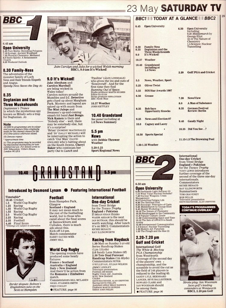23 May 1987 | A Pop Culture Scrapbook | Fandom