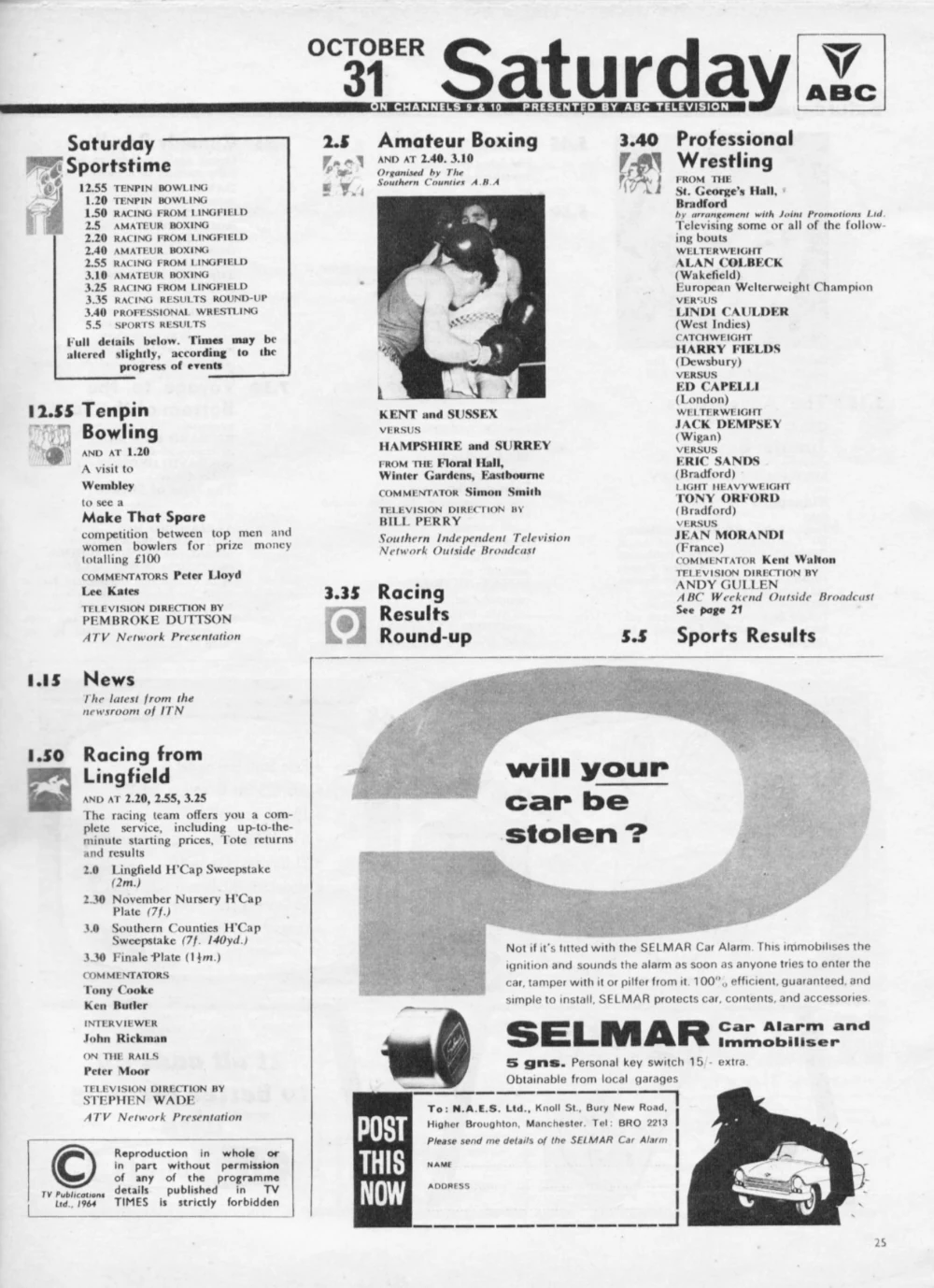 31 October 1964 | A Pop Culture Scrapbook | Fandom