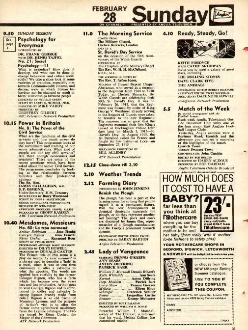 28 February 1965 | A Pop Culture Scrapbook | Fandom