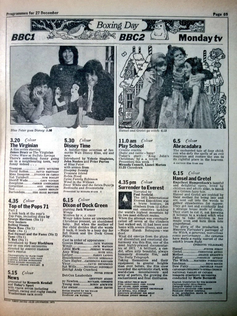 27 December 1971 | A Pop Culture Scrapbook | Fandom