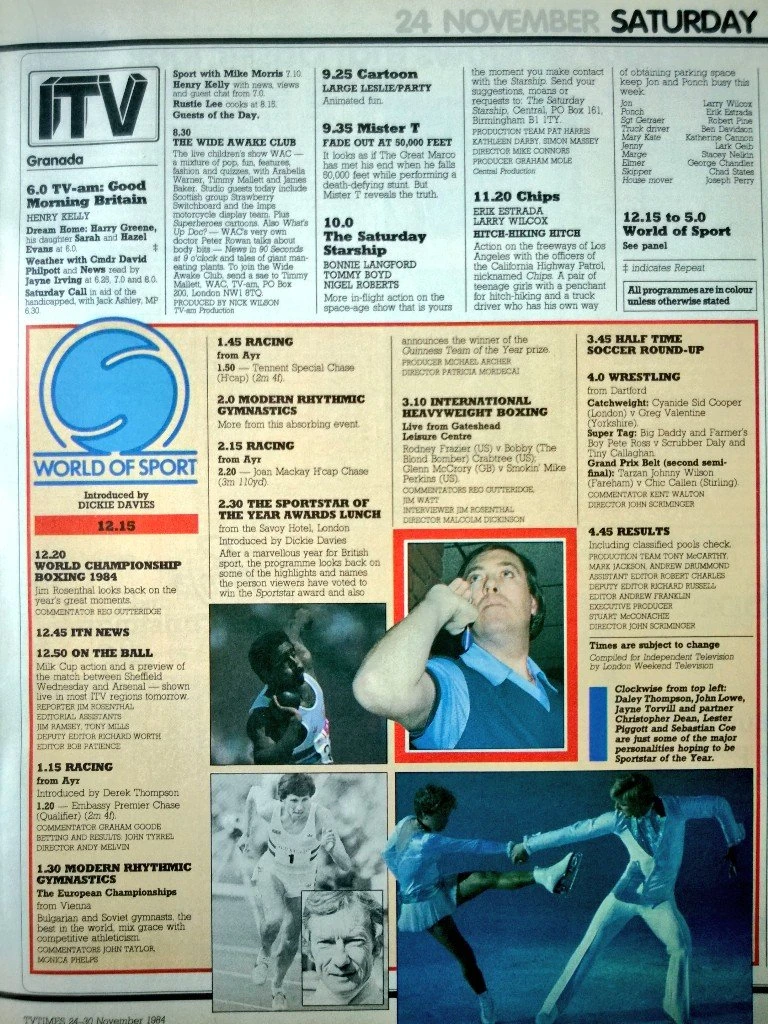 24 November 1984 | A Pop Culture Scrapbook | Fandom
