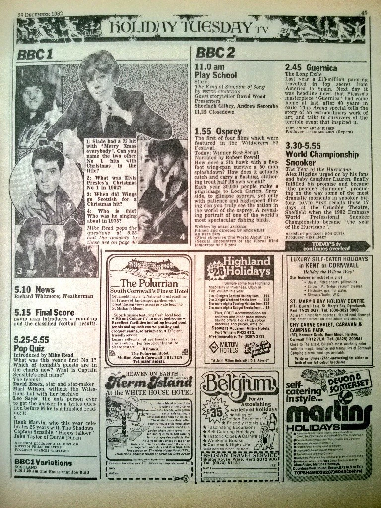 28 December 1982 | A Pop Culture Scrapbook | Fandom