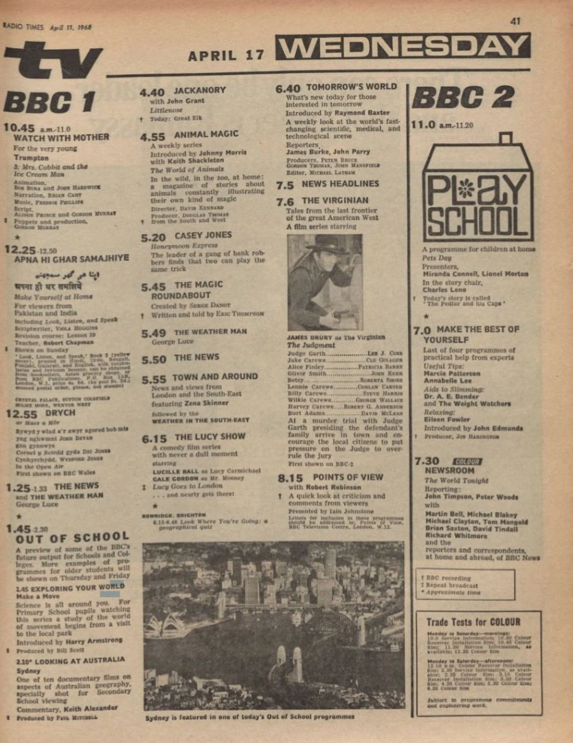 17 April 1968 | A Pop Culture Scrapbook | Fandom