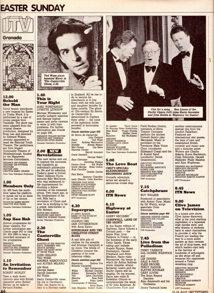 19 April 1987 | A Pop Culture Scrapbook | Fandom